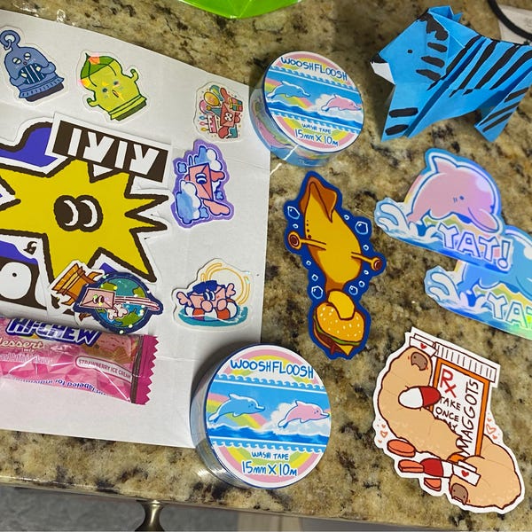 Lucky Shrimp Sticker Splatoon Side Order Inspired Sticker 3 Inch / 7.5 ...