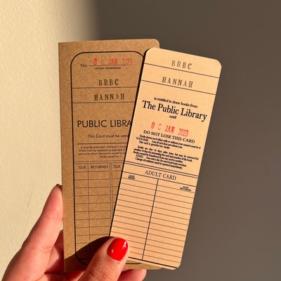 Old Fashioned Vintage Public Library Card Bookmark - Etsy