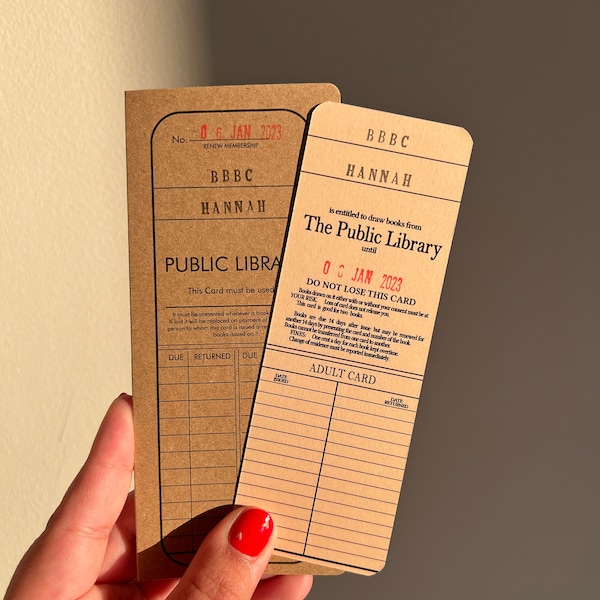 Old Fashioned Vintage Public Library Card Bookmark - Etsy