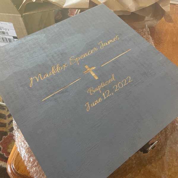Baptism Gift, Baptism Memory Box, Keepsake Box, Baptism Gift for Boy ...