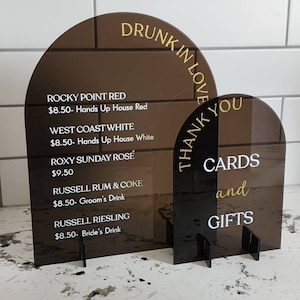 Wavy Arch Acrylic Blank Table Sign - Etsy