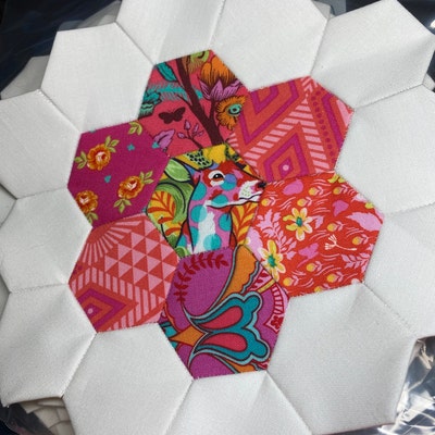 42 Precut Hexagons Tula Pink Tiny Coordinates for English - Etsy