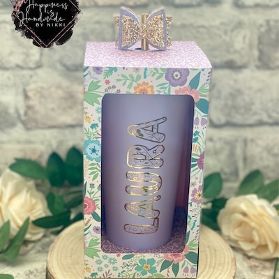 24oz Cold Cup Box Template, Gift Box Template, Window Box Template, SVG ...