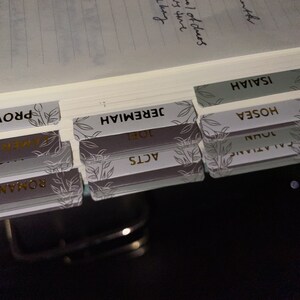Bible Tabs Black Copper Matte-coated Sticker Tabs Bible - Etsy