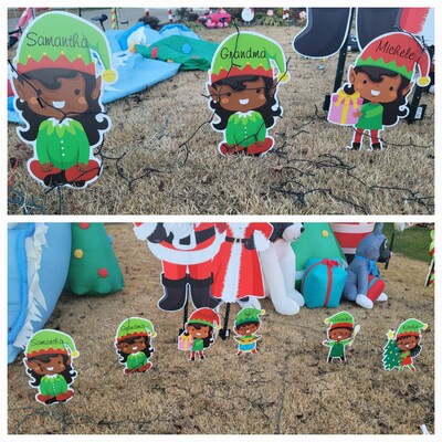 Personalized Elf Yard Decorations Multicultural Outdoor Holiday ...