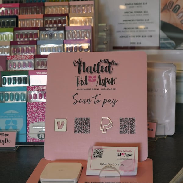 Custom Logo Social Media & Square Reader Holder Booth Display Market ...
