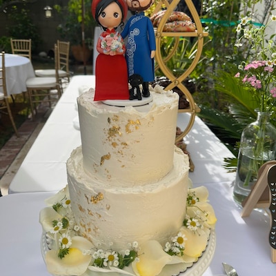 Mini Ao Dai & Mariachi Wedding Cake Topper Vietnam and Mexico - Etsy