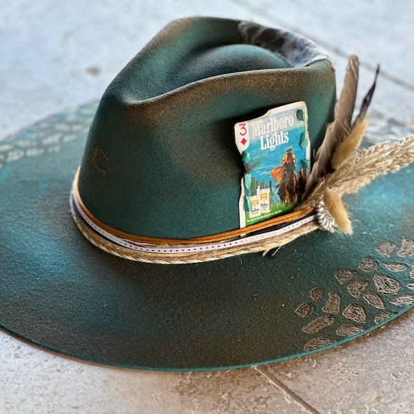 Turquoise Slab Stainless Steel Lapel / Hat Pin | Cowgirl Western Hat ...