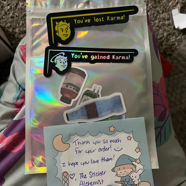 Fallout Karma Lost or Gained Handmade Holographic Vinyl Sticker - Etsy