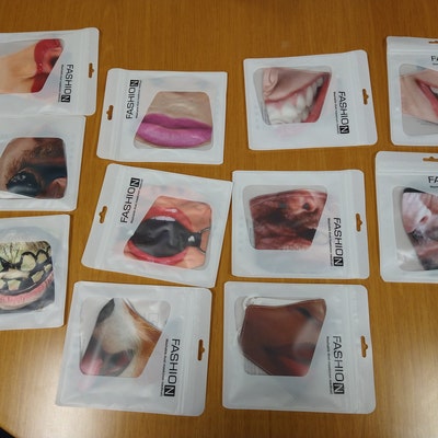 3D Print Funny Half Face Mask Funny Mask Party Face Mask - Etsy