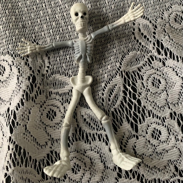 Vintage 1980s I Spy Bendable Poseable Skeleton Toy Figure, Halloween ...