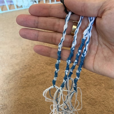 TZITZIT Sephardic or Ashkenazi Set of 4 in 100% Cotton or Linen INDIGO ...