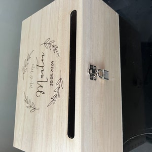 Personalised Wooden Card Box Post Box, Wedding Cards Memory Box ...