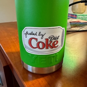 Special Edition GLITTER Fueled by Diet Coke Sticker Waterproof Vinyl ...