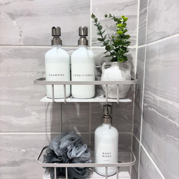 Minimalistic, Personalised Labels, Shampoo, Conditioner, Shower Gel ...