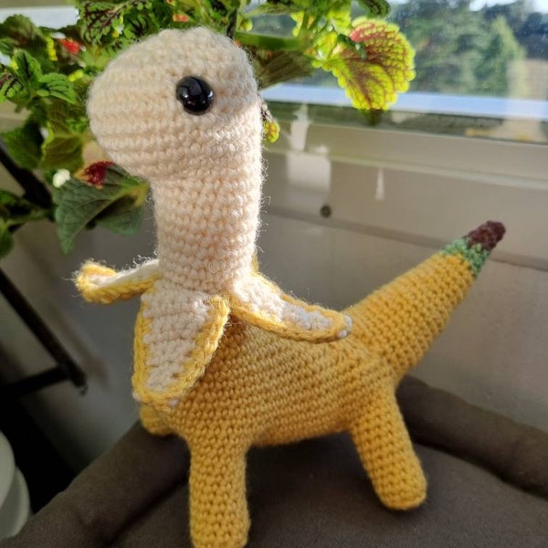 Bananasaurus Dinosaur NO SEW Crochet Pattern - Etsy