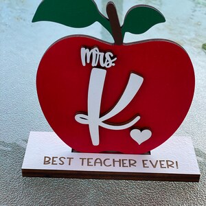 Personalized Apple Name Plate Teacher Name Plate Back to - Etsy