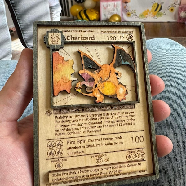 Charmander Charmeleon Charizard Pokemon Card Vector SVG Laser Cutter ...