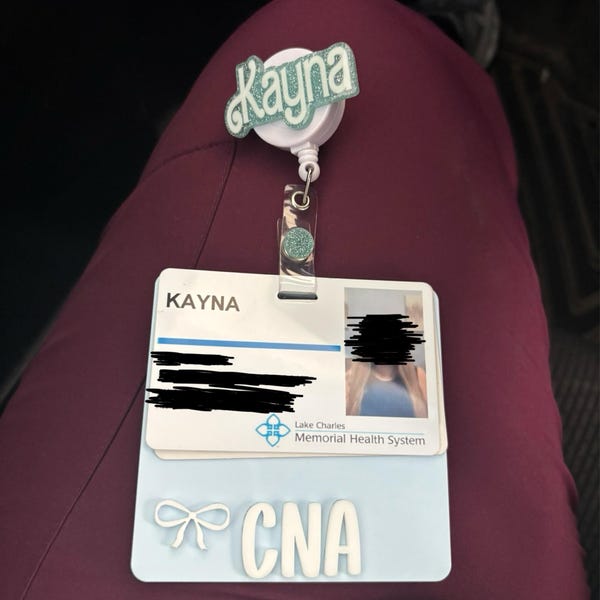 Custom Badge Buddy for Cna Gift for Cute Nurse Badge Buddy Id Holder ...
