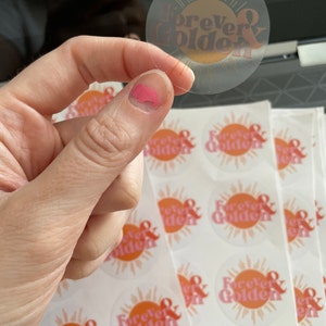 Custom White Ink Clear Stickers White Ink Transparent - Etsy