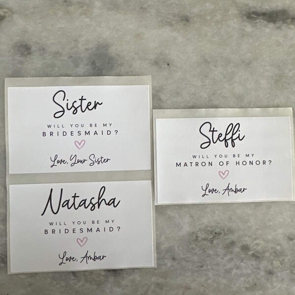 Bridesmaid and Maid of Honor Wine Labels, Will You Be My Bridesmaid ...