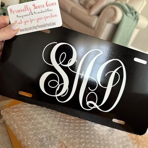 Personalized Monogram License Plate Black and Black Leopard Licence Tag ...