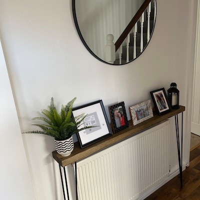 Rustic Radiator Shelf Console Table - Etsy UK
