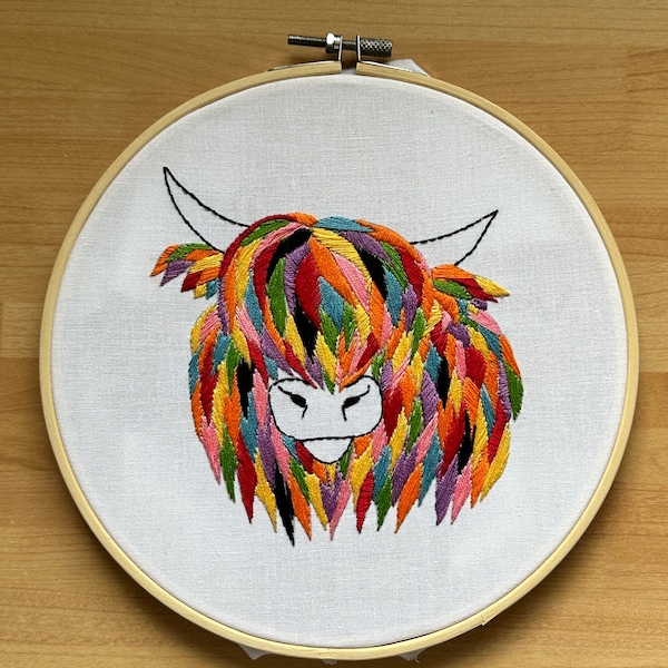Embroidery Kit - Highland Cow Embroidery Kit - Etsy UK