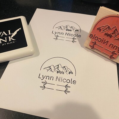 Large Custom Stamp Custom Logo Stamp Custom Rubber Stamp - Etsy