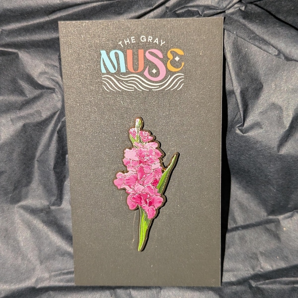 Pink Rose V2 Floral Enamel Pin, June Birth Month Flower Accessory ...
