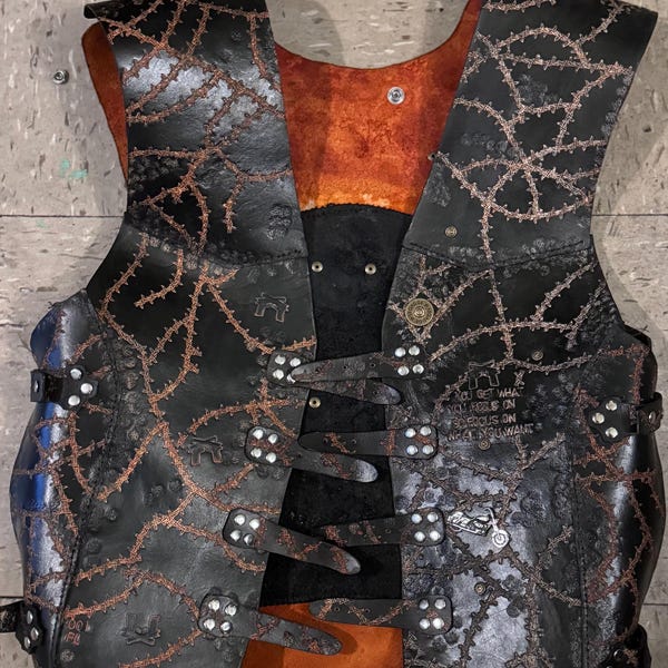 Biker Leather Vest Pattern PDF - Etsy