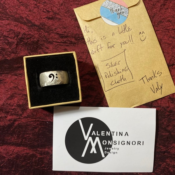 Bass Clef Ring, 925 Silver Band,unisex Ring,low-key Jewelry,music Ring ...