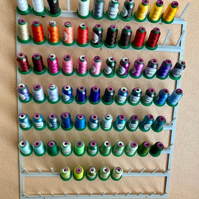 Sewing Thread Rack Organizer, Holds 96 Isacord Style Spools of 1000M ...
