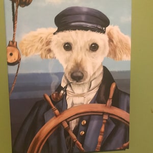 Sea Captain, Pet Portrait, Custom Pet Portrait, Royal Pet Portrait, Pet ...