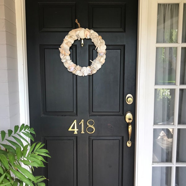 Newbeautiful 12 Seashell Wreath Wall Hanger With Starfish and Sand ...