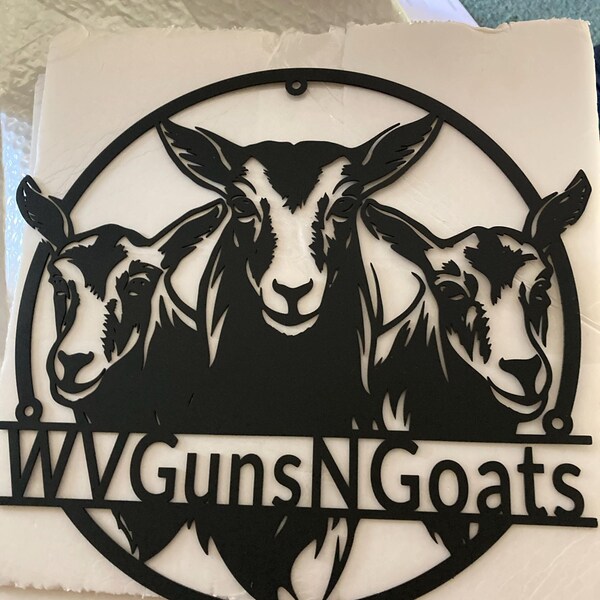 Custom Goat Metal Wall Signs-personalized Goat Metal Wall Art-goat ...