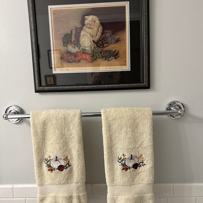 Easter Bunny Hand Towels for Bathroom, Decorative Embroidered Spring ...