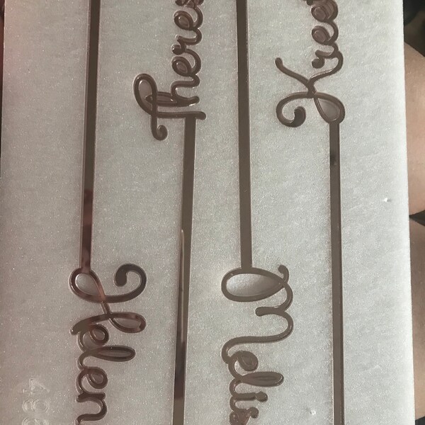 Personalized Wedding Drink Stirrers Gold Acrylic Swizzle Sticks ...