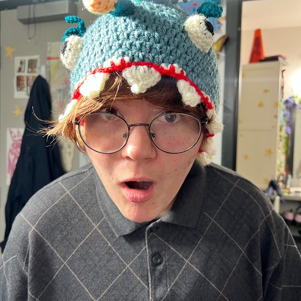 Brain Eater Monster Fish Long Tail Hat Fun Winter Headwear Unique - Etsy