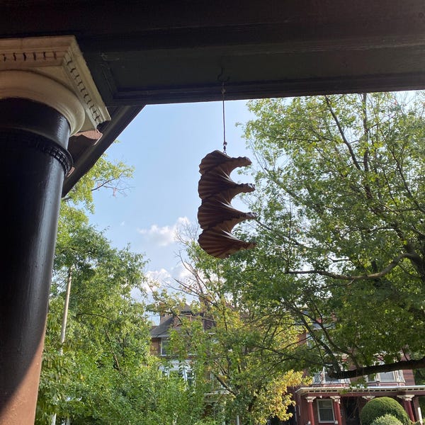 Pine Cone Wood Spiral Wind Spinner Wood Stained 12 High & 6 Wide ...