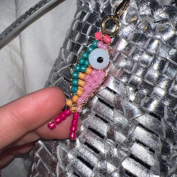 Feesh Handbeaded Gold Wire Fish Charm - Each One is Unique - Etsy