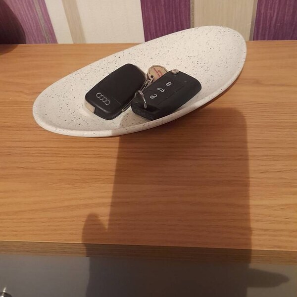 Oval Decorative Bowl | Entryway Key Bowl | Long Key Tray | Oblong ...