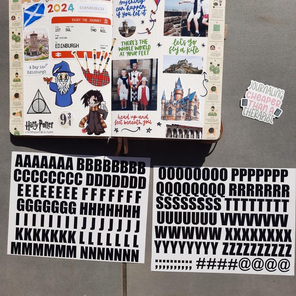 Numbers Vinyl Stickers Self-adhesive Card Making Art Craft Scrapbook ...