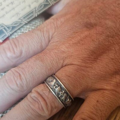 Ring of Spell Storing Sterling Silver, Adjustable, Unisex, Fantasy-inspired Accessory Unique ...