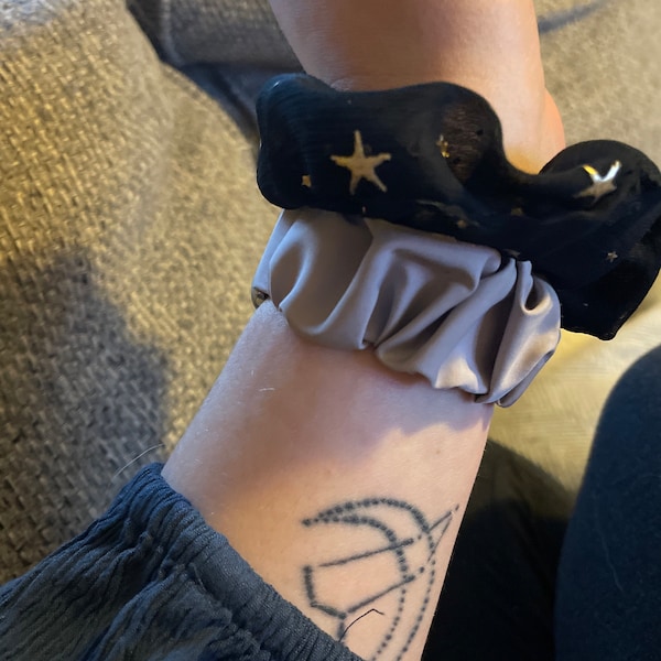 Star Scrunchies | Gold Star Scrunchie | Chiffon Scrunchie | Star ...