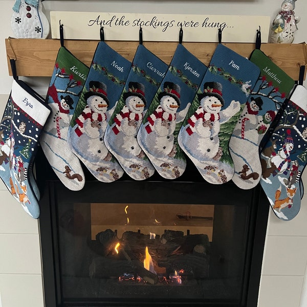 And the Stockings Were Hung, Family Stocking Hooks, Mantle Stocking ...