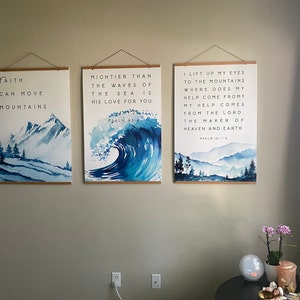 Mightier Than the Waves of the Sea Wall Art,beach House Sign Decor ...