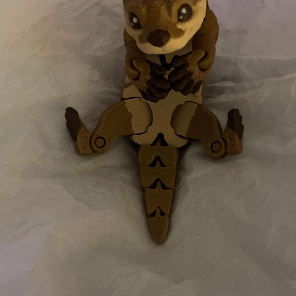 River Otter 3D Printed Articulated Figure: Mama and Baby Set, Wildlife ...