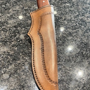 Ambidextrous Leather Knife Sheath With Stitched Belt Loop - Etsy