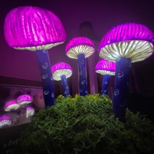 Pink Mushroom Lamp USB Trippy Lights Psychedelic Lamp Table | Etsy